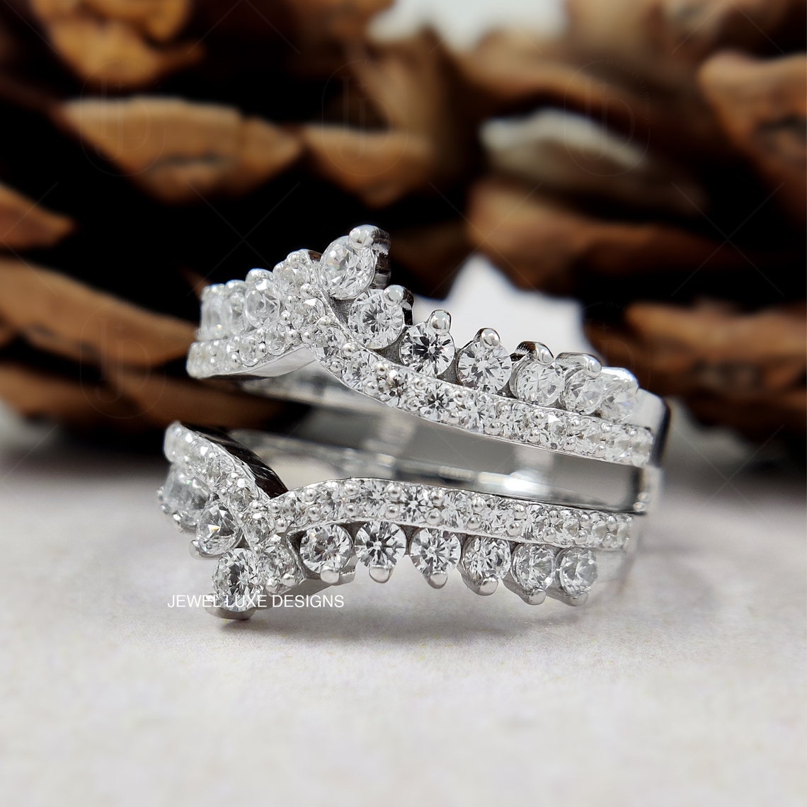 Customizable Ring Enhancer, Art Deco Moissanite Enhancers and Wraps ...