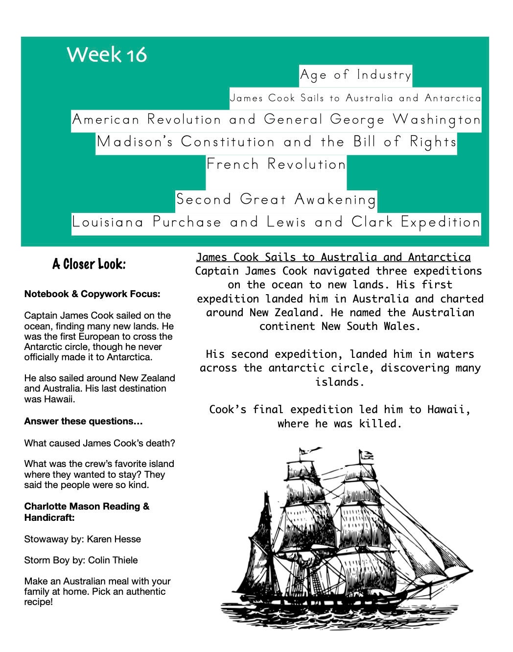 Classical Conversation Timeline Worksheets & Charlotte Mason Booklist ...