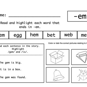 Phonics, Decoding, and Reading Comprehension Worksheets - Etsy