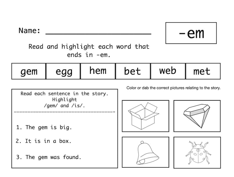 Phonics, Decoding, and Reading Comprehension Worksheets - Etsy