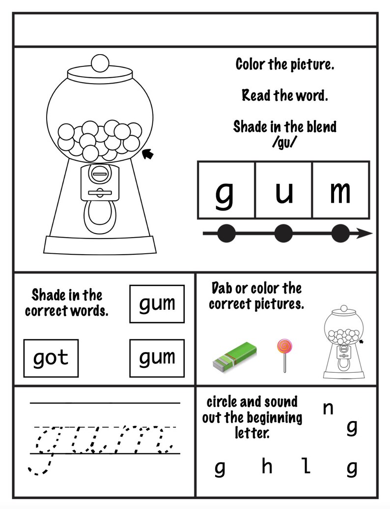 Kindergarten Phonics: /short U/ CVC Words & Printable Readers - Etsy