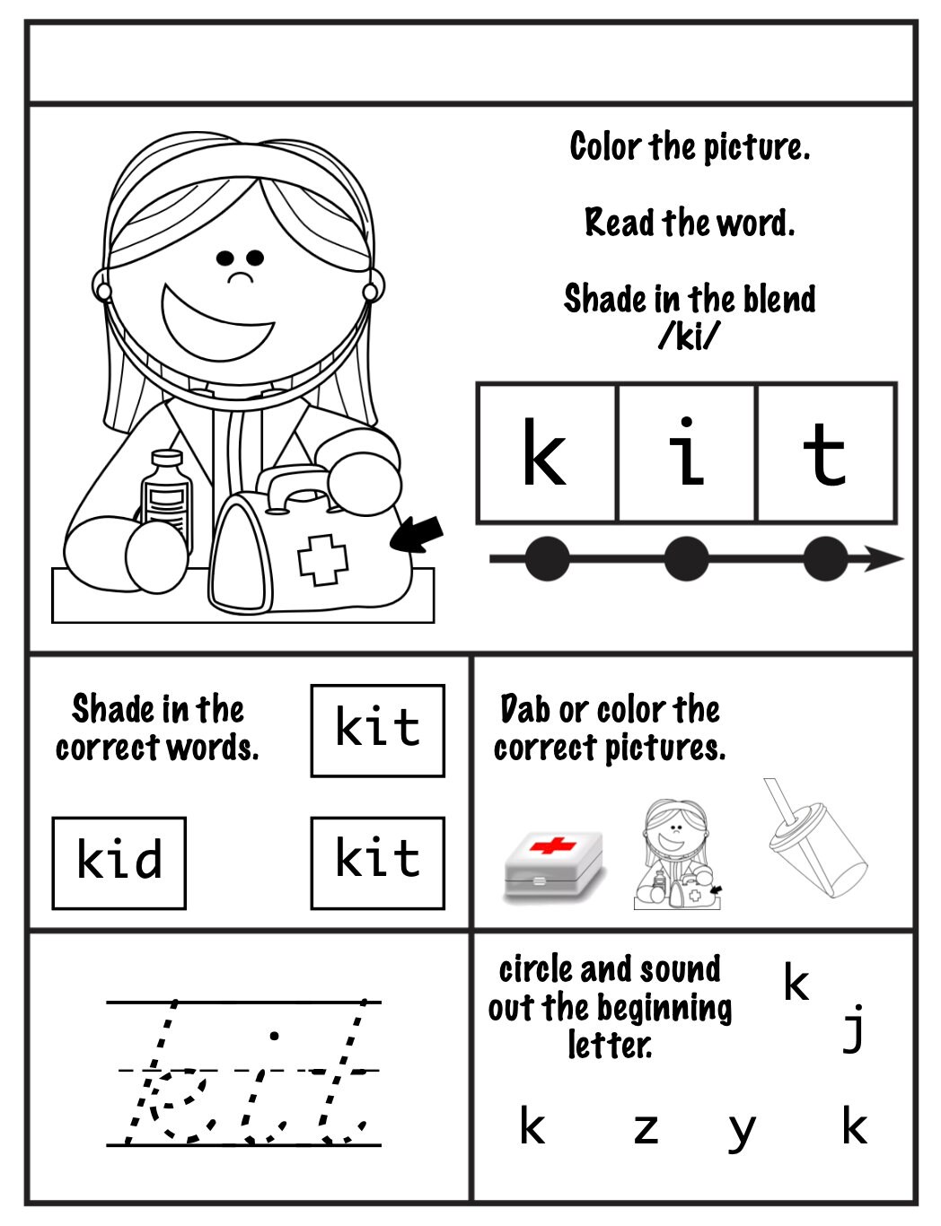 Phonics Worksheets and Readers: / Short I / - Etsy