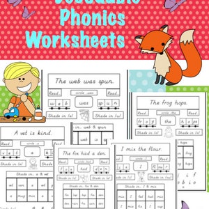 Decoding Worksheets for First Grade Phonics - Etsy