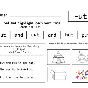 Phonics, Decoding, and Reading Comprehension Worksheets - Etsy