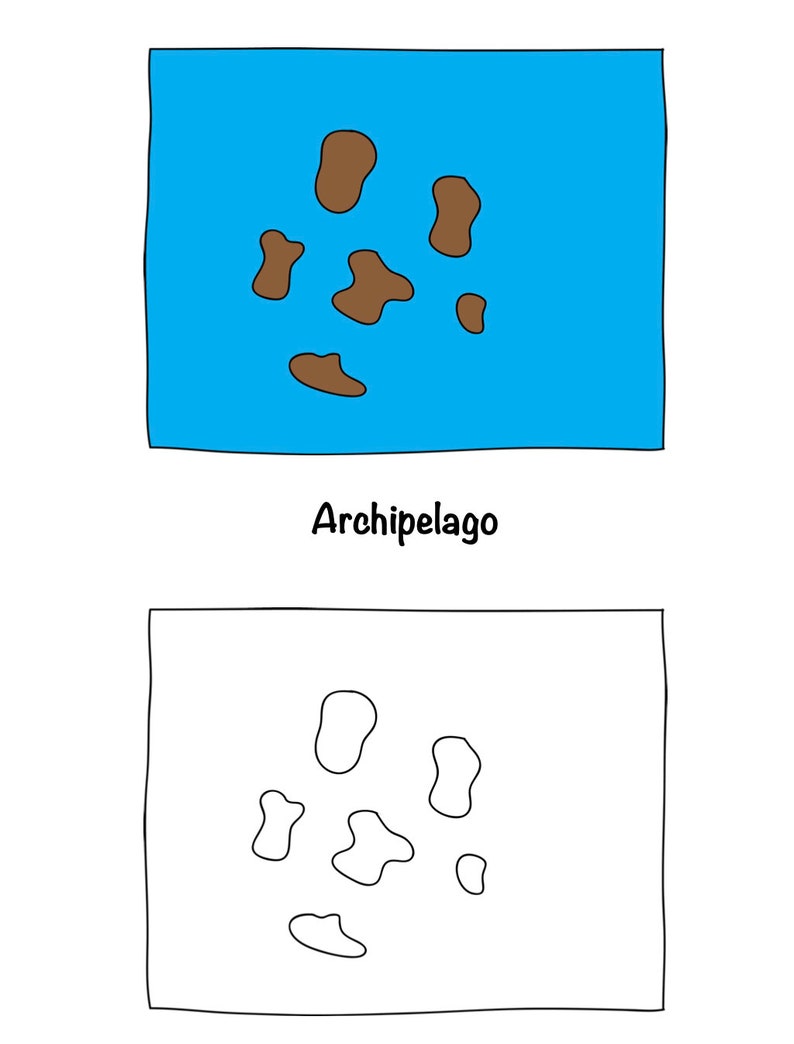 Montessori Landforms Worksheets & Activities - Etsy