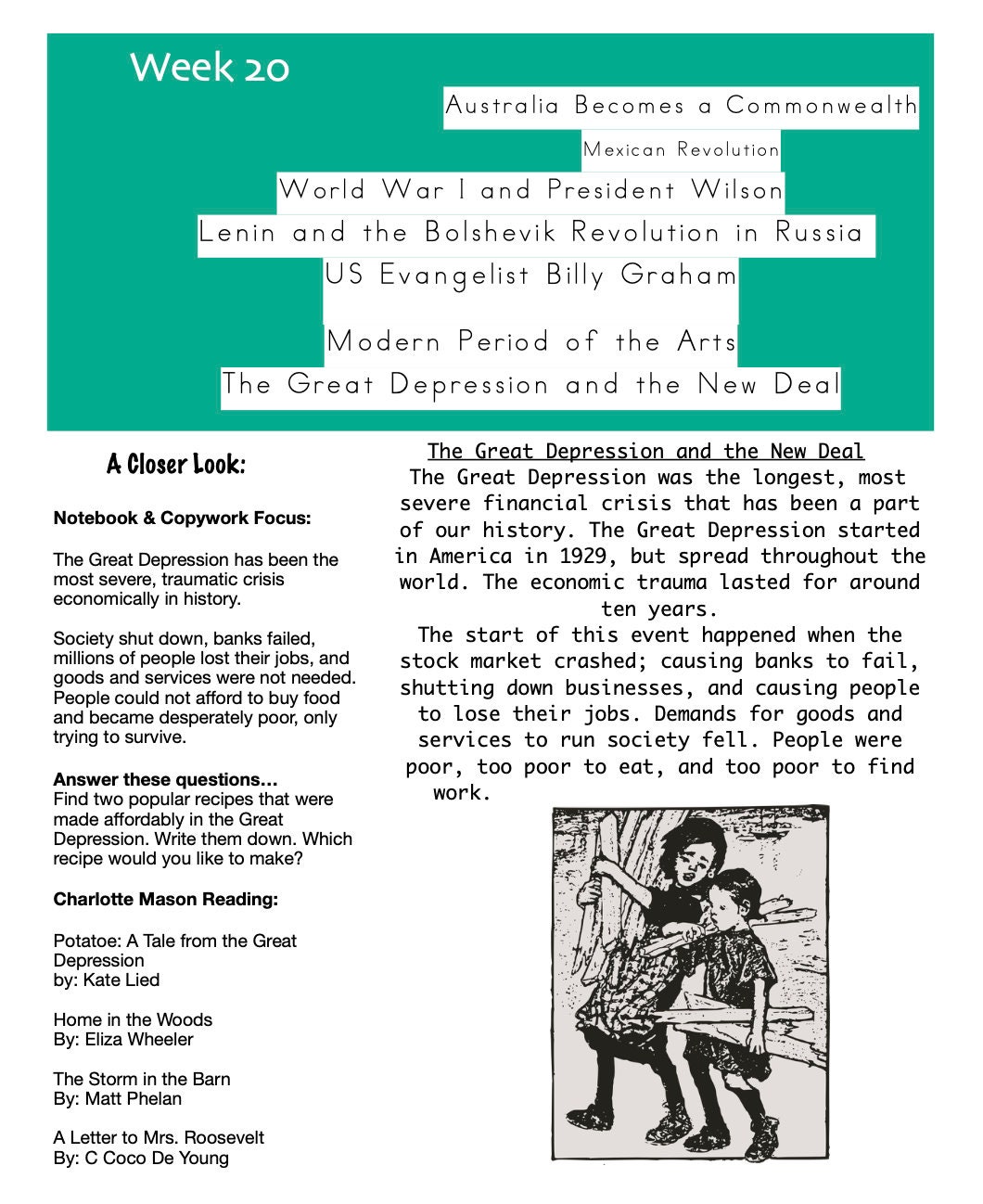 Classical Conversation Timeline Worksheets & Charlotte Mason Booklist ...