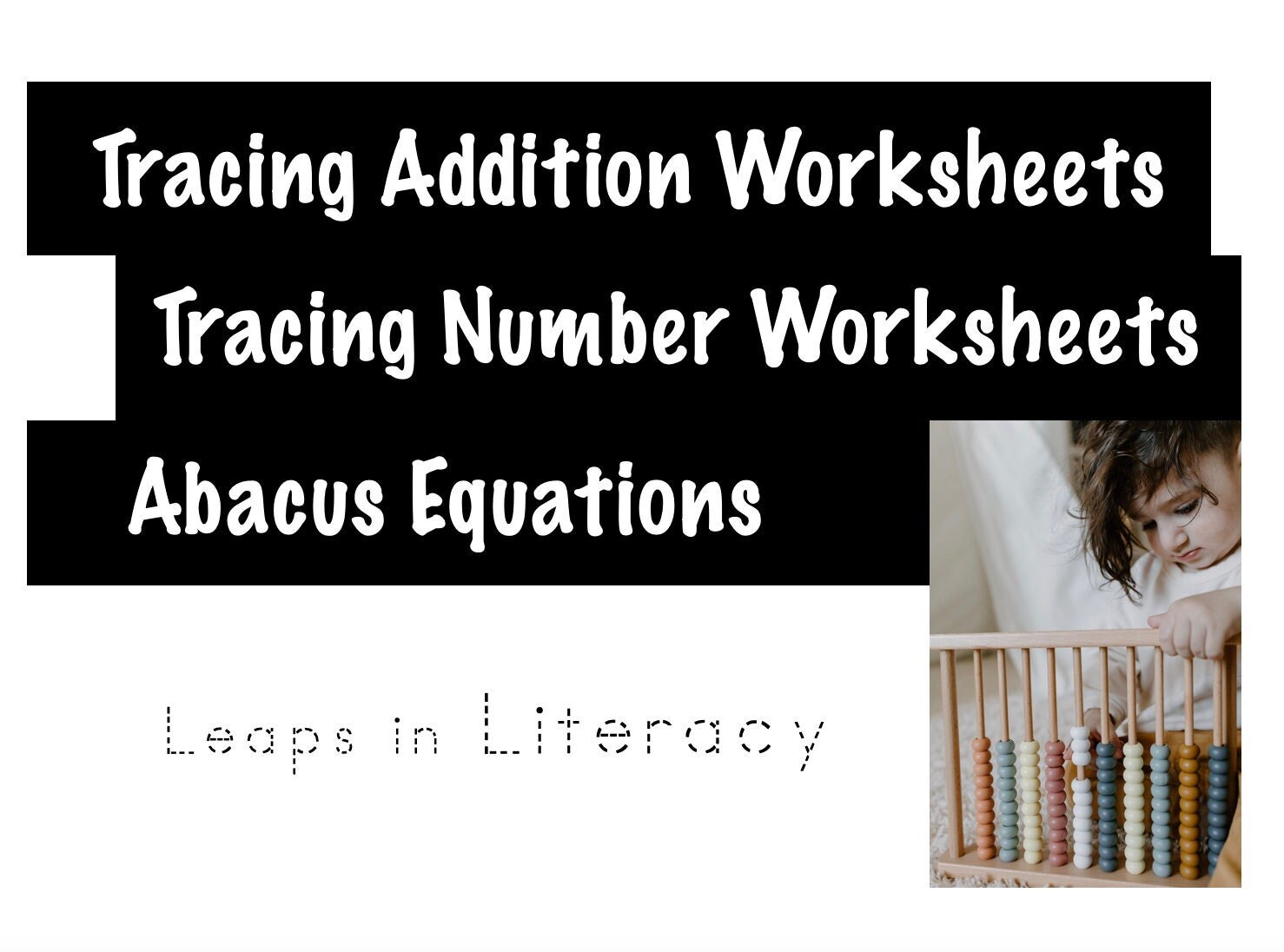 Tracing Numbers & Tracing Addition Equations With the Abacus - Etsy