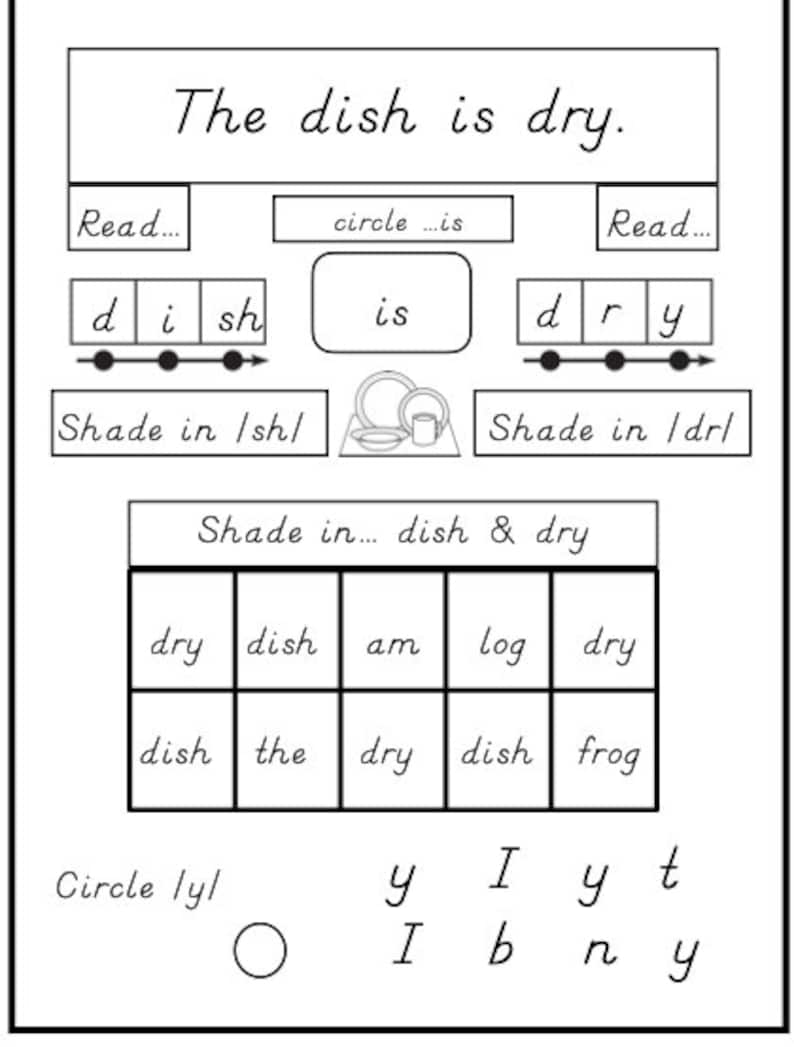Decoding Worksheets for First Grade Phonics - Etsy