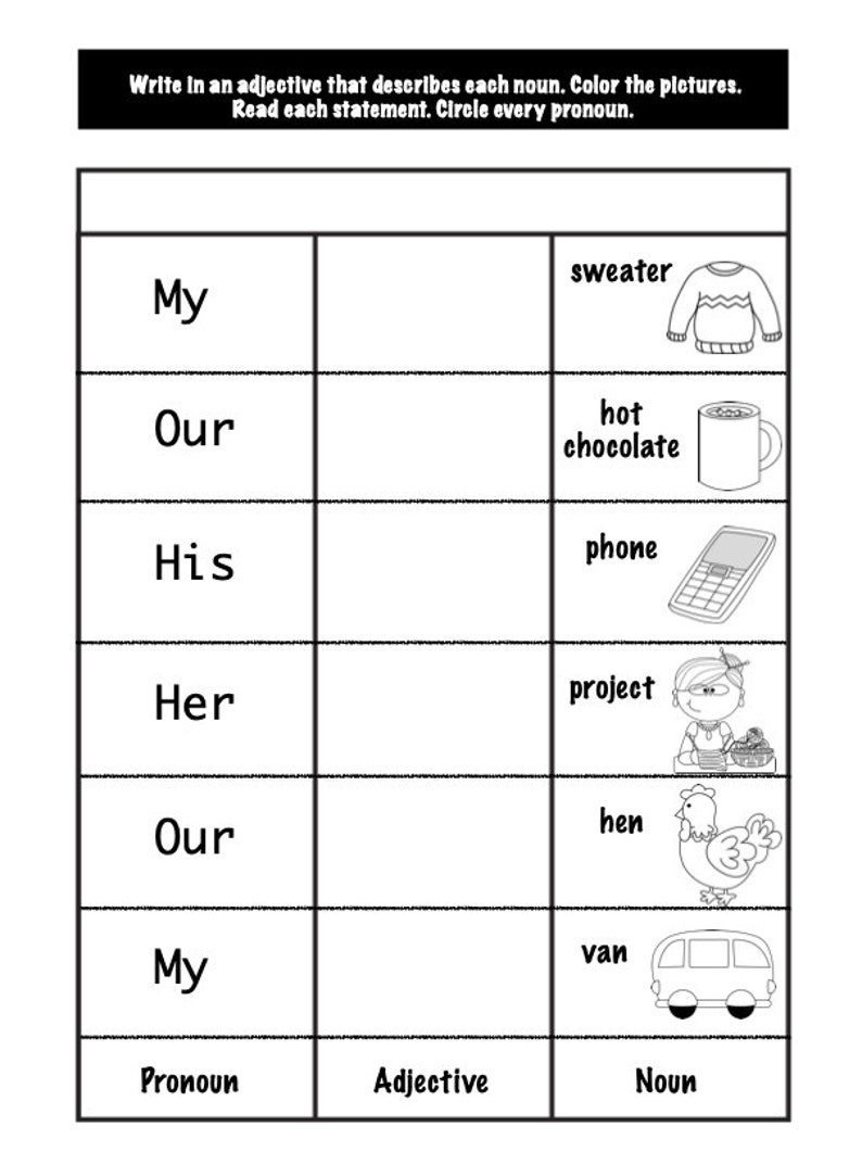 First Grade Grammar Workbook - Etsy