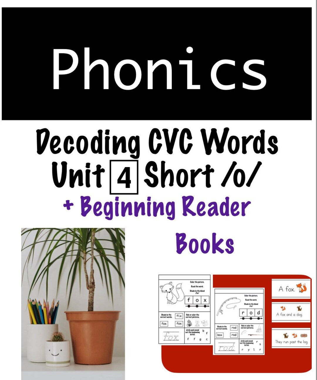 Kindergarten Phonics: CVC Words /short O/ With Readers - Etsy