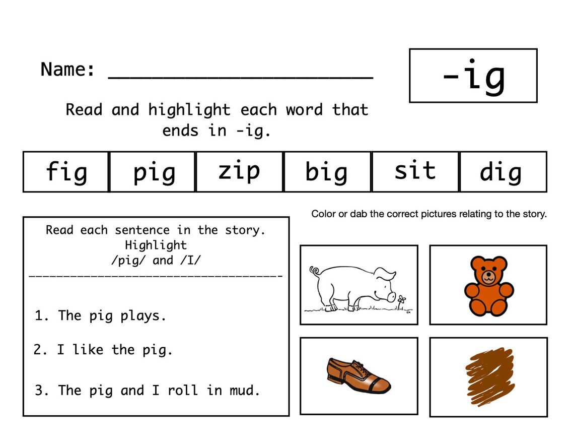 Phonics, Decoding, and Reading Comprehension Worksheets - Etsy