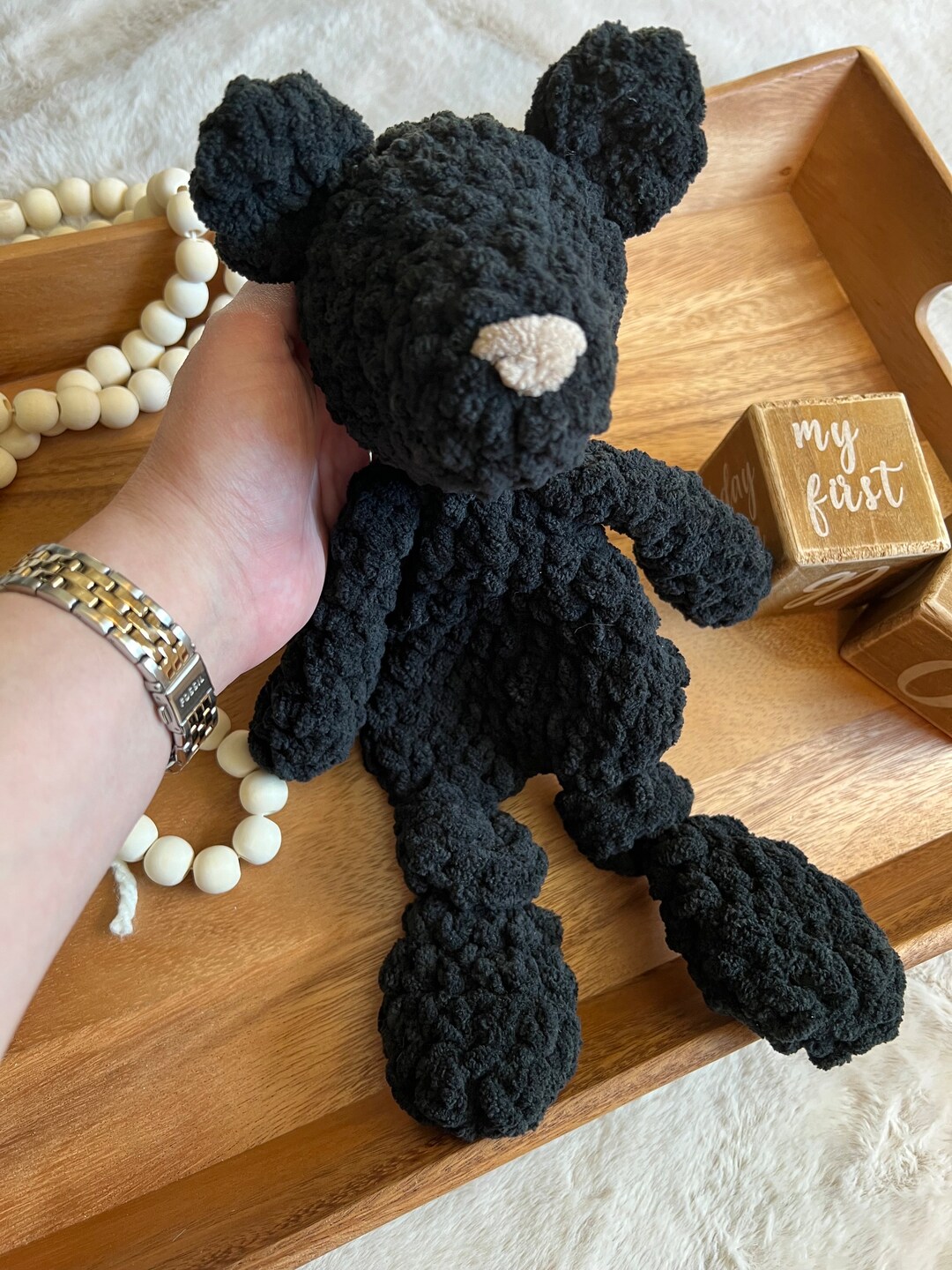 Mini Bear Snuggler Minimalist Design First Teddy Bear Baby Safe - Etsy