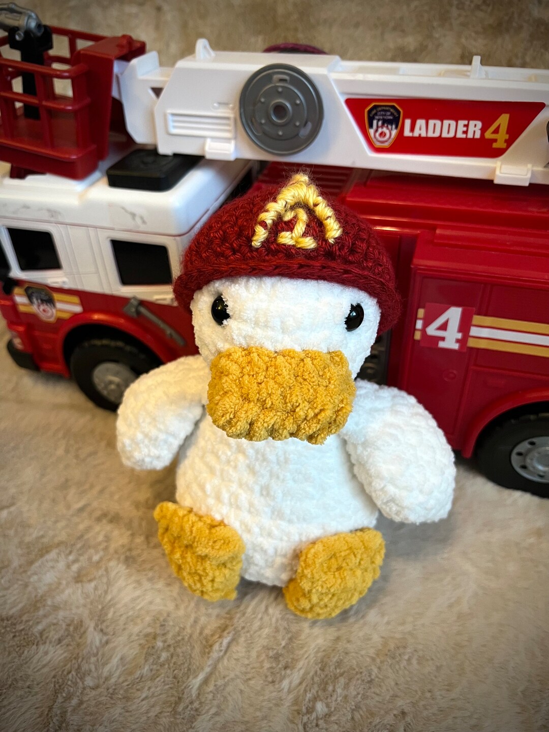 Ready to Ship Firefighter Duck Plushie - Etsy