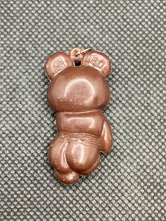 Soviet Vintage Keychain Olympic Bear. USSR Keychain. - Gem