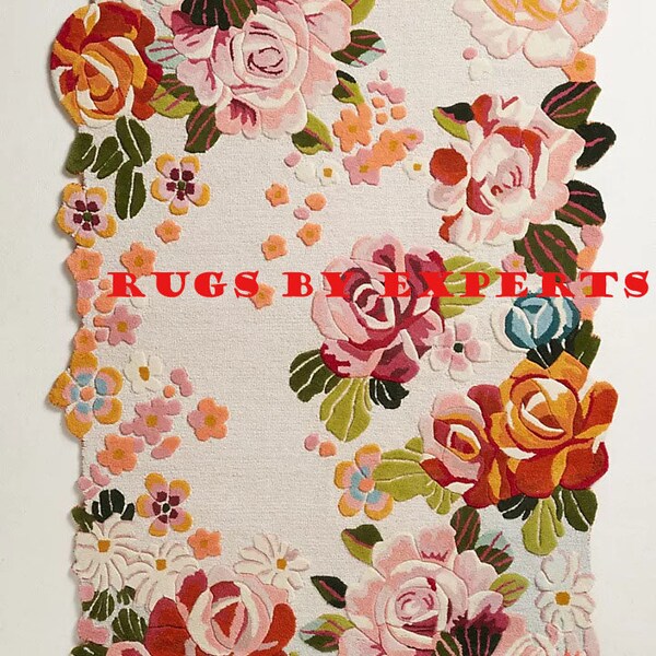 Floral Rug - Etsy