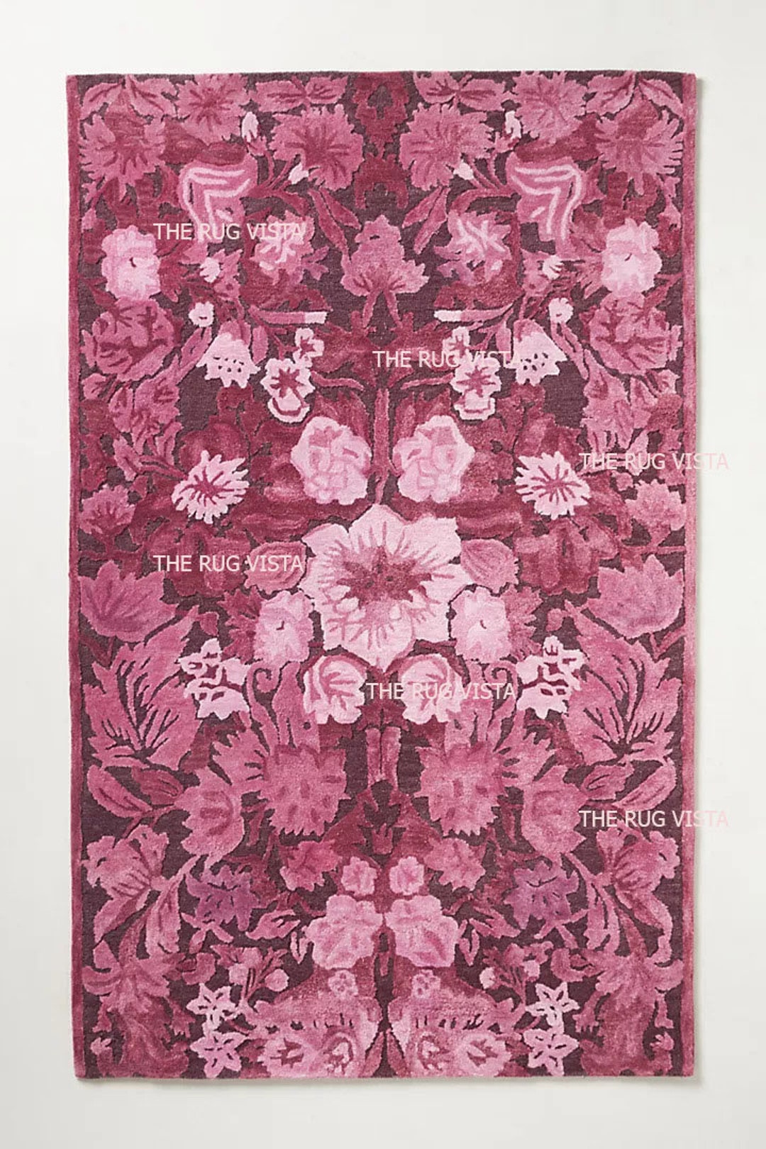 Hand-tufted Thora Rug Raspberry Rug Multi Colored Wool Viscose Rug 5x8 ...