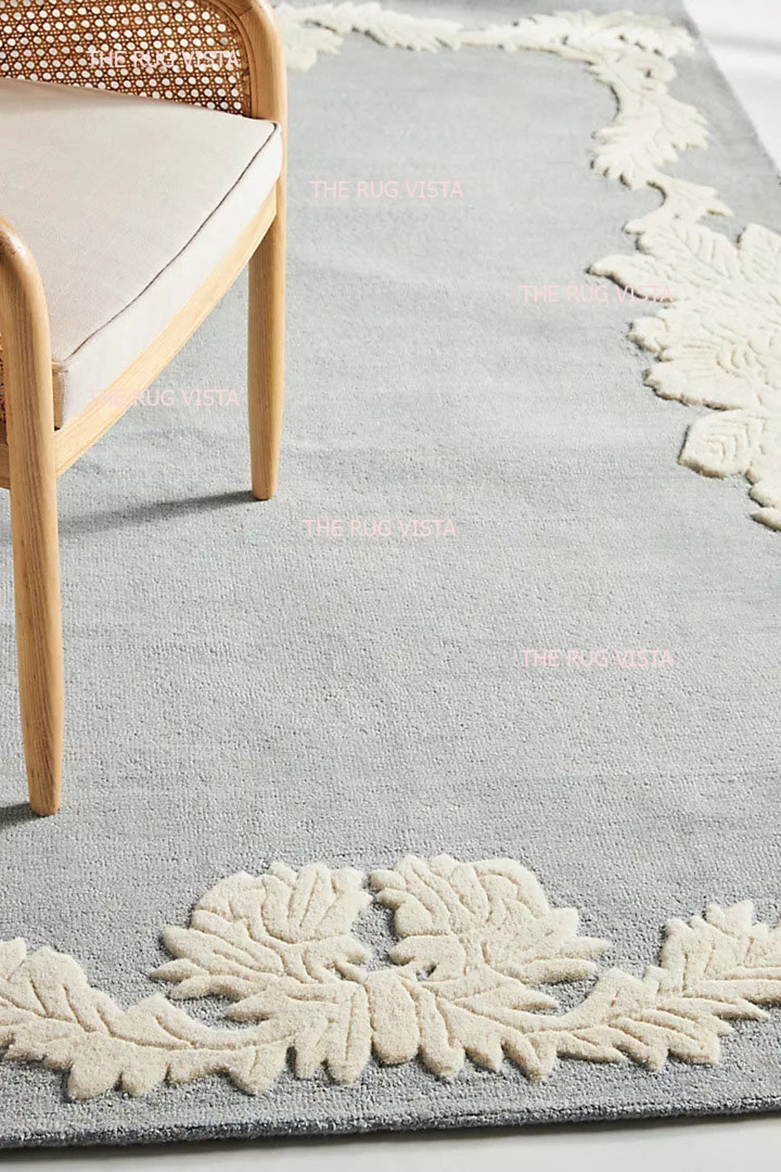 Designer Hand Tufted Rug Alessia Rug Grey Colored Texture Rug High Low ...