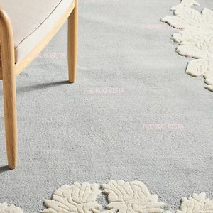 Designer Hand Tufted Rug Alessia Rug Grey Colored Texture Rug High Low ...