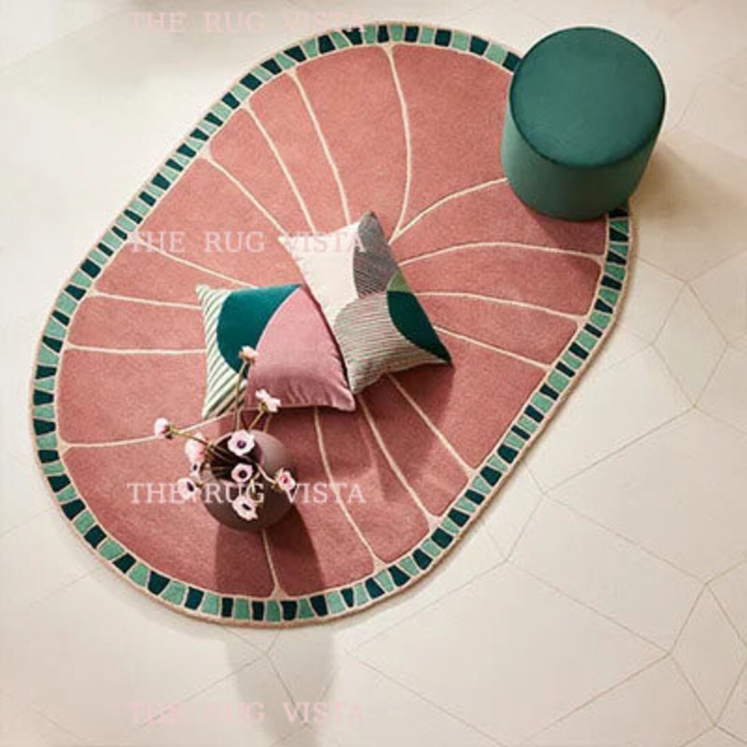 Hand Tufted Oval Rug Hand Tuft Tufted Woolen Rug Modern Large Area Rug ...