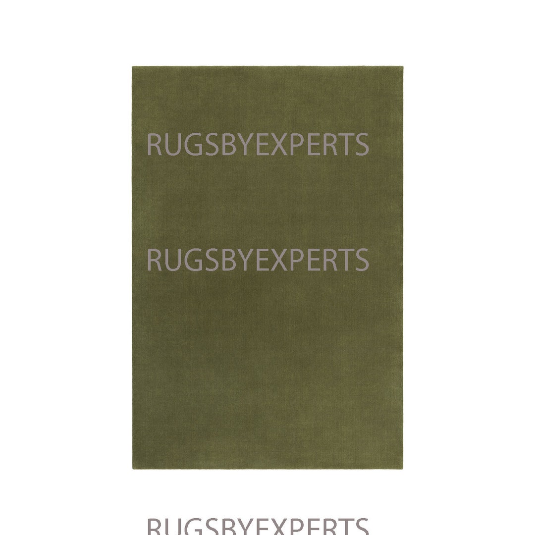 Modern Hand Tufted Rug Grand Moss Green Hand Large Area Rug NK Rug ...