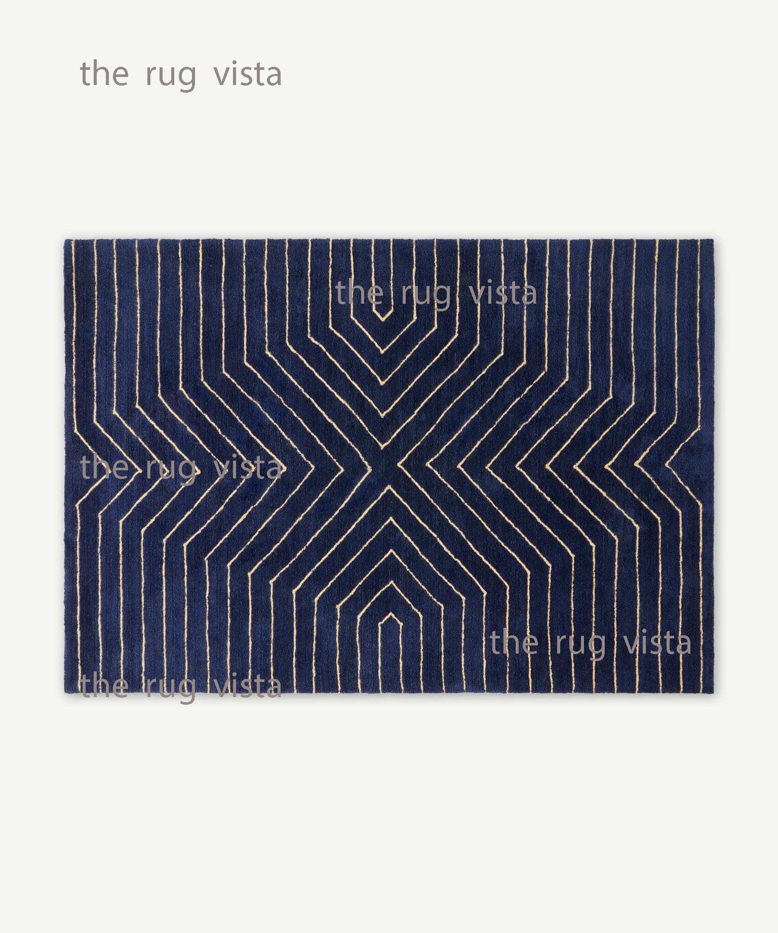 Hand Tufted Rug Multi Designer Blue Colored Rudzi Abstract 5x8 6x9 7x10 ...