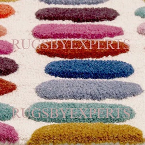 Hand Tufted Confetti Rug Modern High Low Rug Pebble Rug Multicolored ...