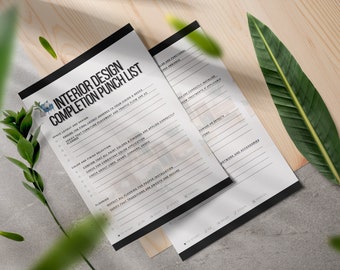 Interior Design Checklist Printable Instant (Download Now) - Etsy