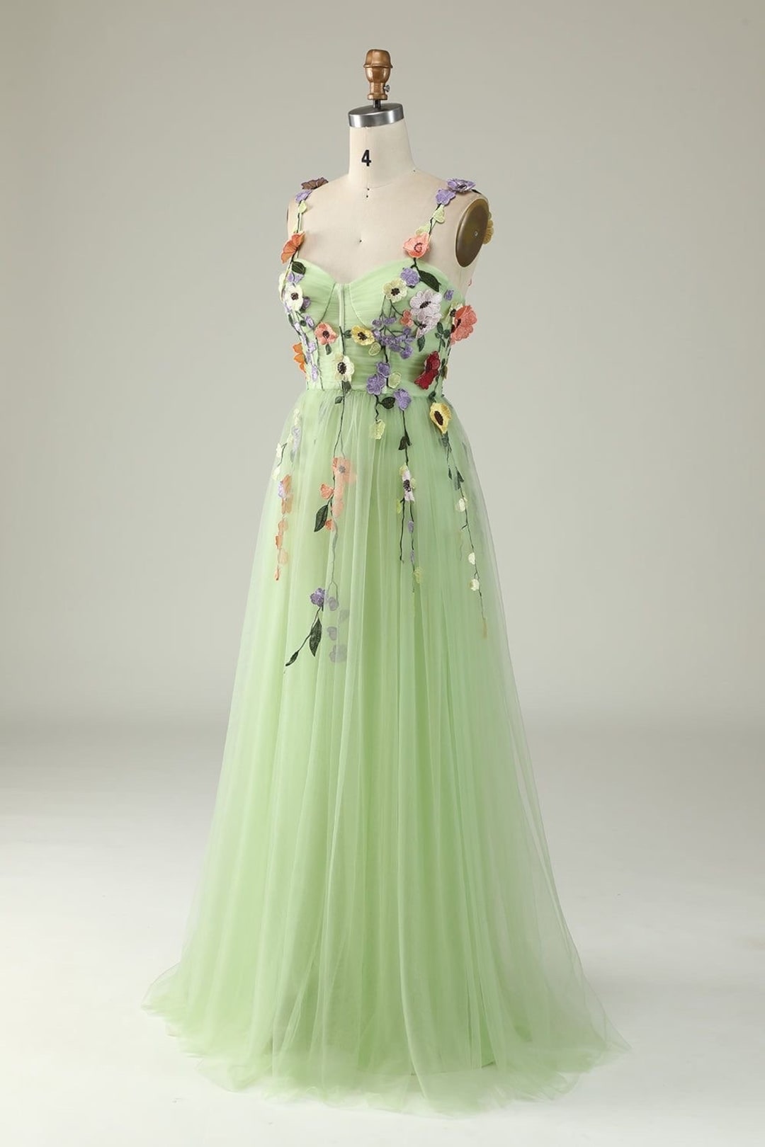 Green Floral Fairy Gown Fairy Prom Dress Flower Dress Party - Etsy
