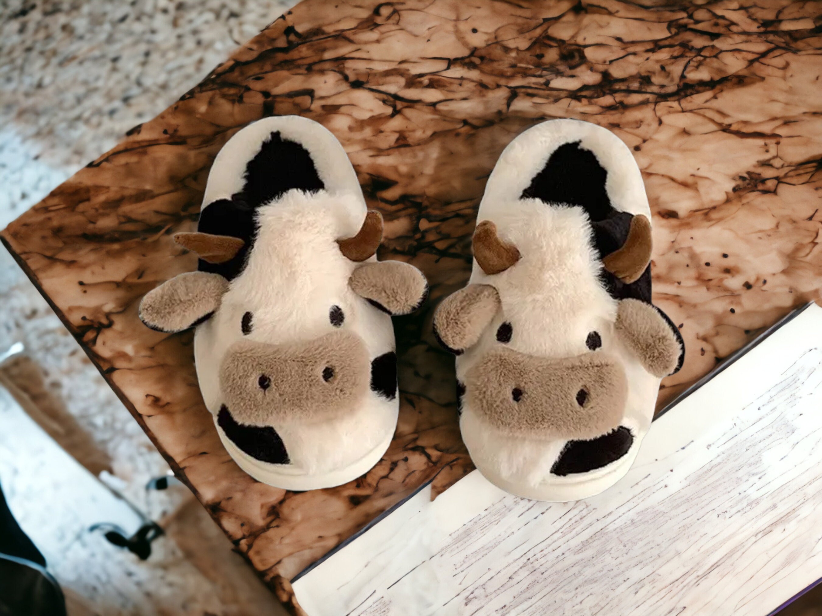 Women's Cartoon Cute Cow House Slippers Cozy and - Etsy