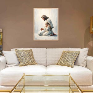 Daily Prayers, Christian Painting, Jesus Praying With Girl, Jesus ...