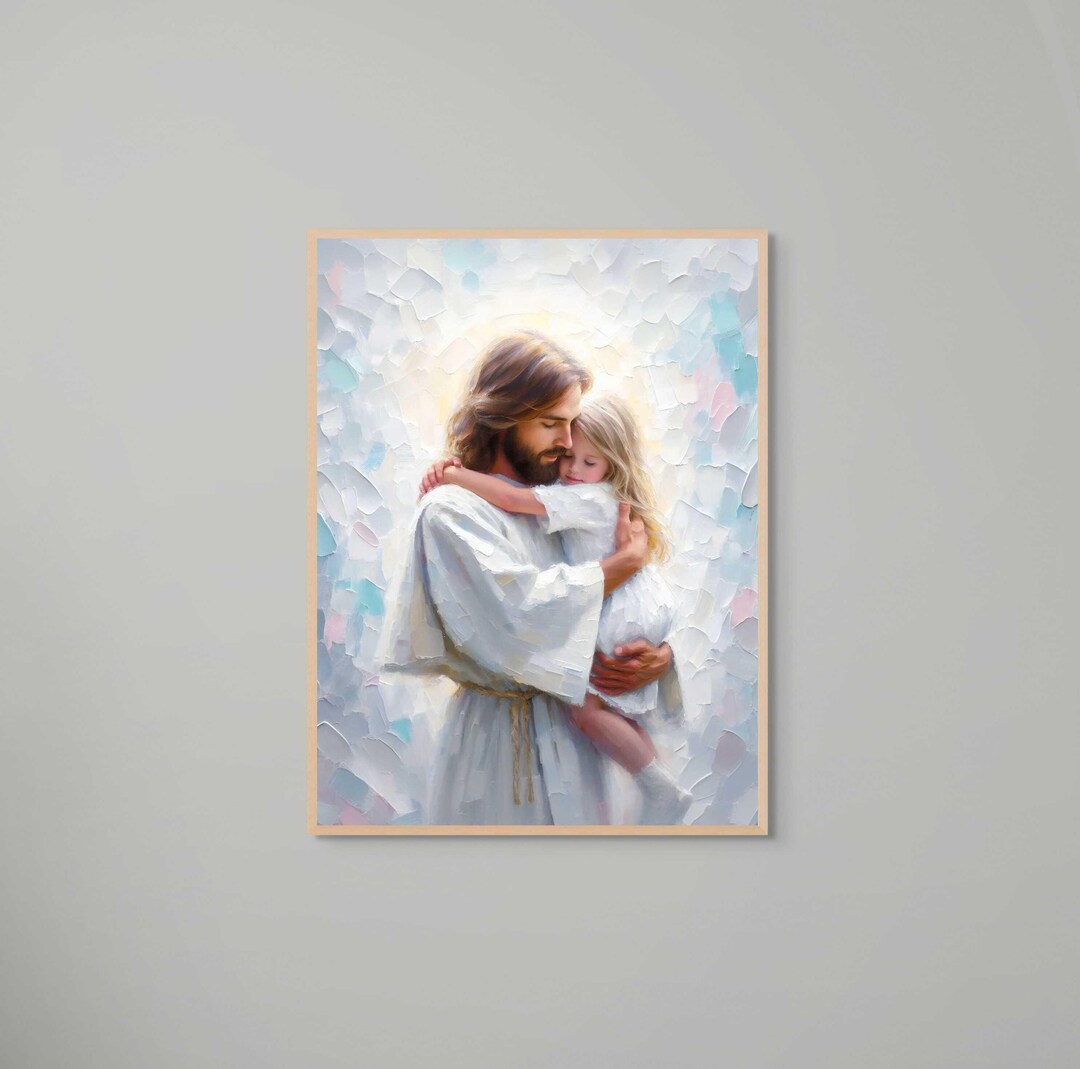 Heaven's Embrace, Christian Painting, Jesus Hugging Girl, Jesus Art ...