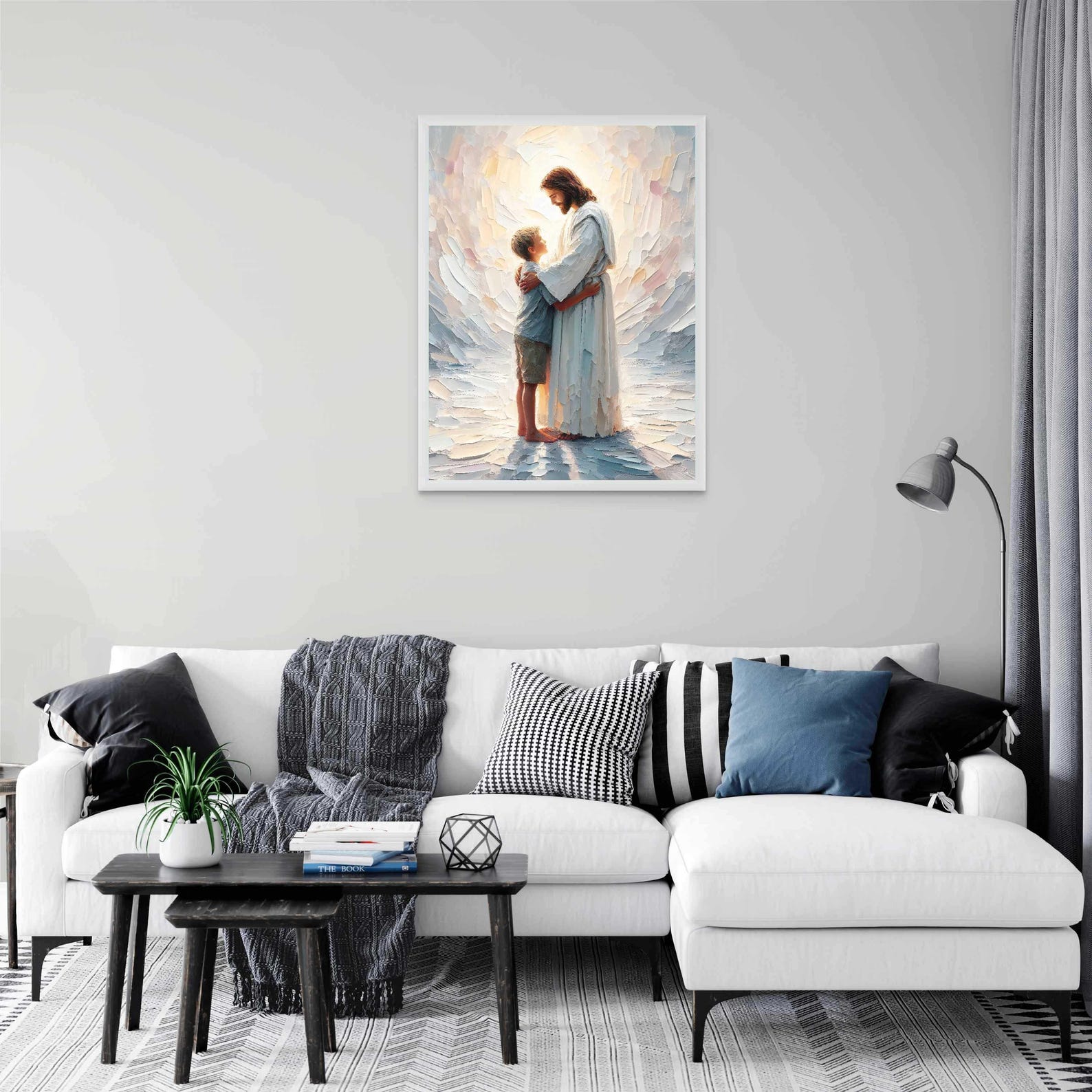 He Loves You, Christian Art, Jesus and Boy, Jesus LDS Art, Bible Verse ...