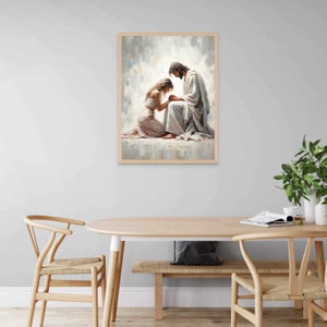 Jesus Loves You, Digital Christian Art, Jesus and Woman, Jesus Painting ...