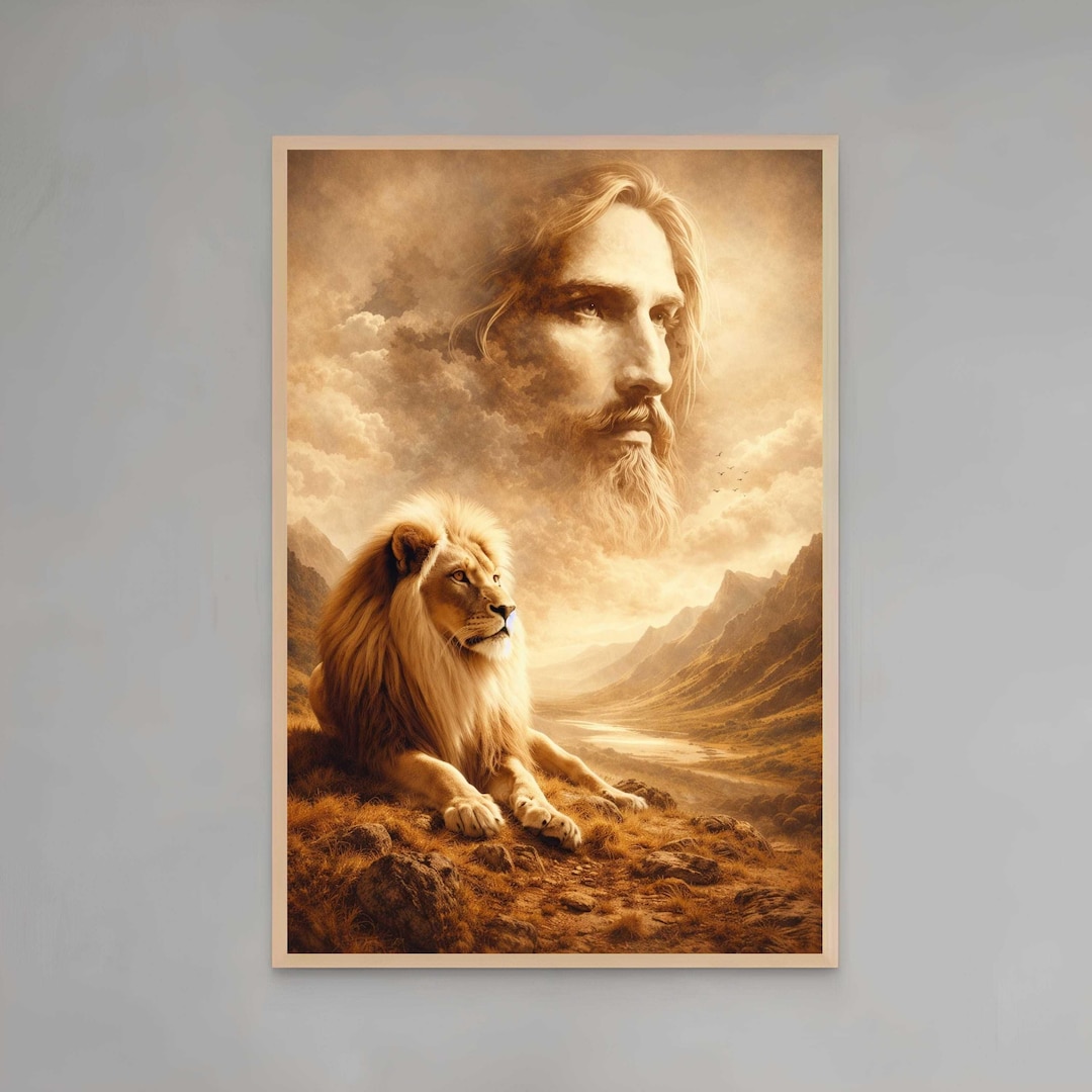 Lion of Judah, Christian Painting, Jesus Shepherd Art, Jesus Painting ...