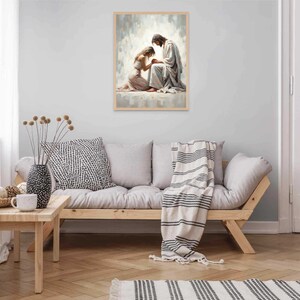 Jesus Loves You, Digital Christian Art, Jesus and Woman, Jesus Painting ...