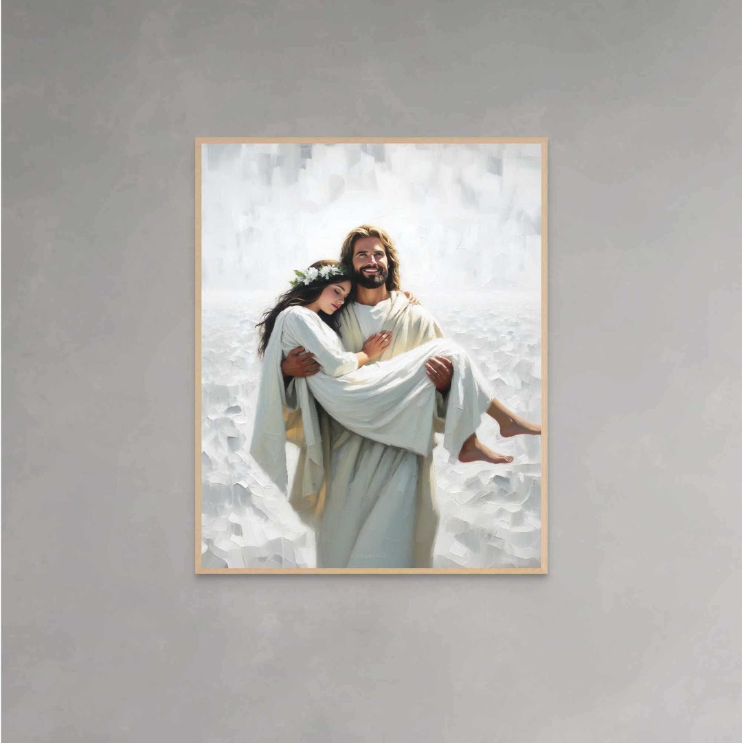 In His Arms, Christian Art, Jesus With Woman, Jesus and Girl Art, LDS ...