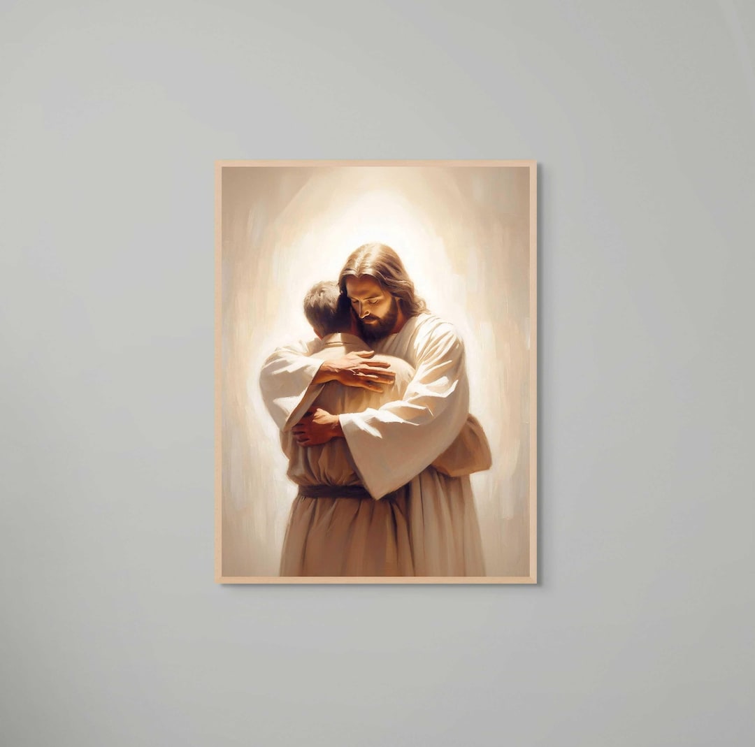 His Light Art, Christian Art, Jesus With Man Art, Jesus Prints, LDS Art ...