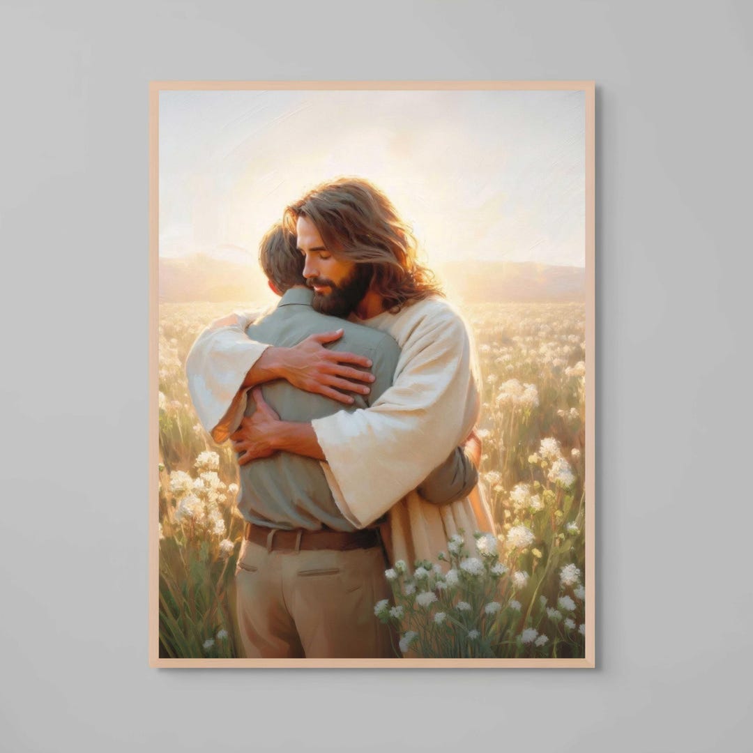 Jesus Knows Your Pain, Modern Christian Art, Jesus With Man, Jesus ...
