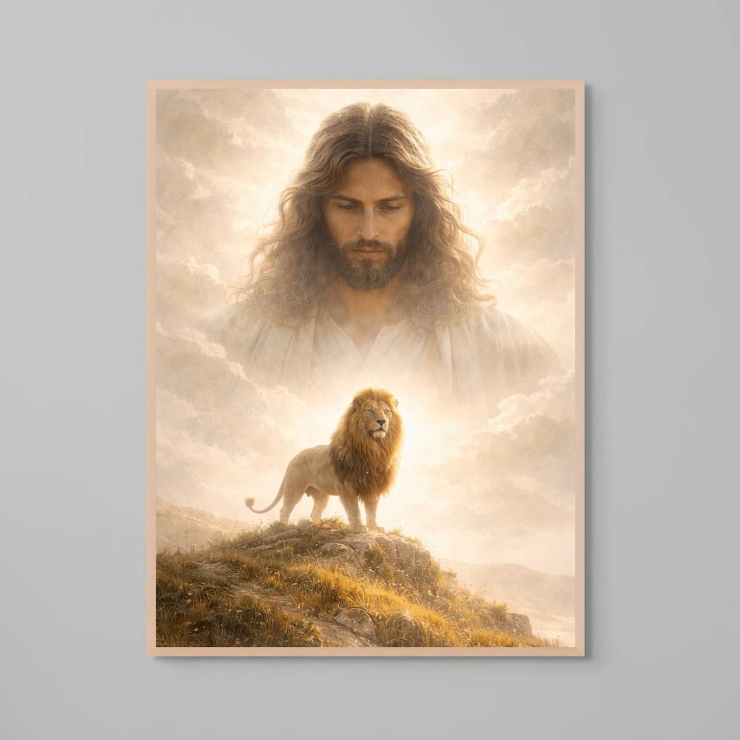 Lion of Judah, Christian Painting, Jesus Shepherd Art, Jesus Leaves the ...