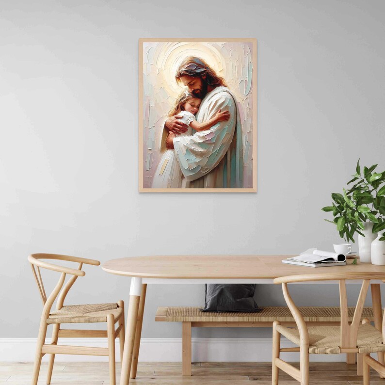 Her Savior, Modern Christian Art, Jesus and Girl Art, Jesus Wall Art ...