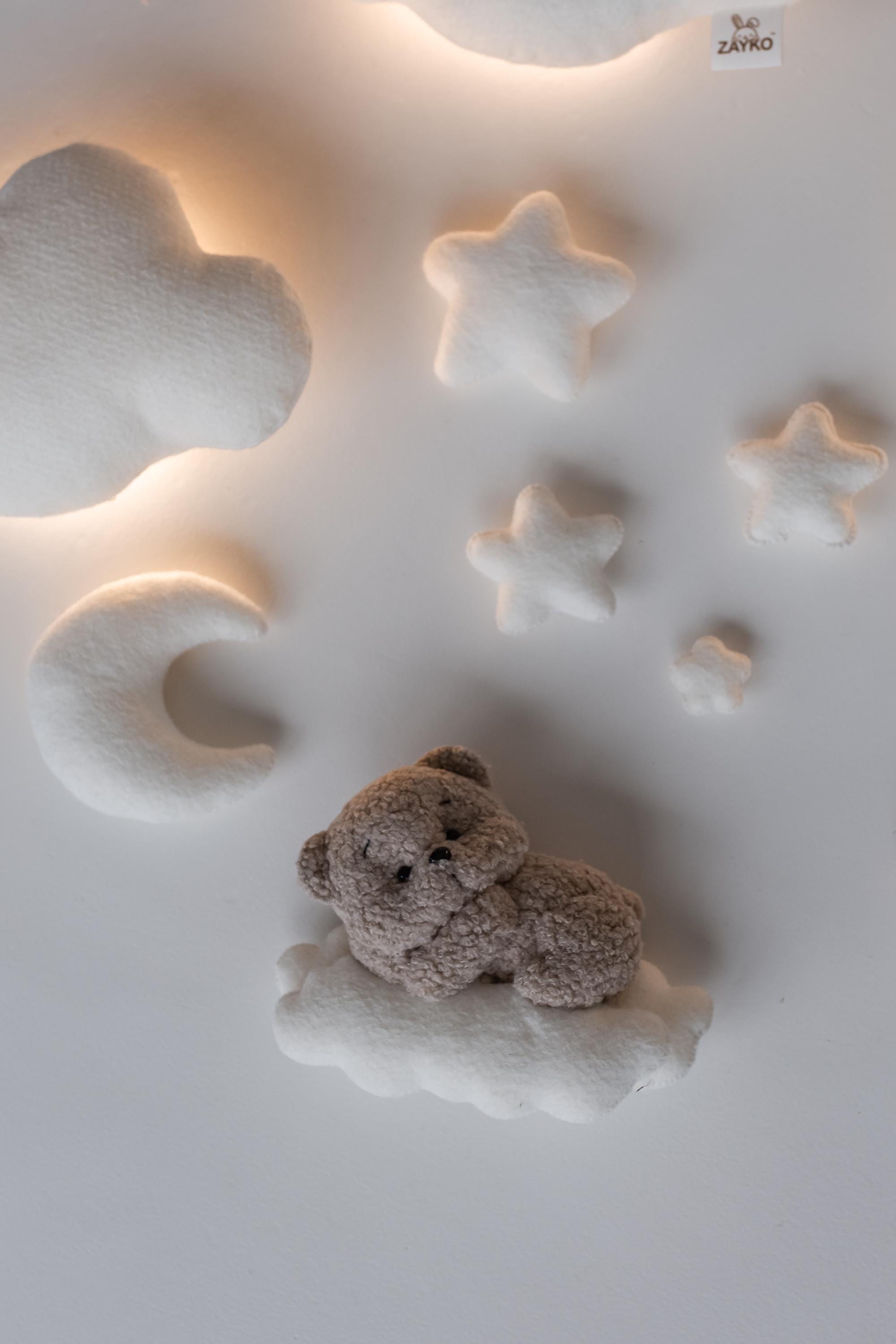 Cloud Wall Night Lights With Remote: Handmade Nursery Decor - Etsy