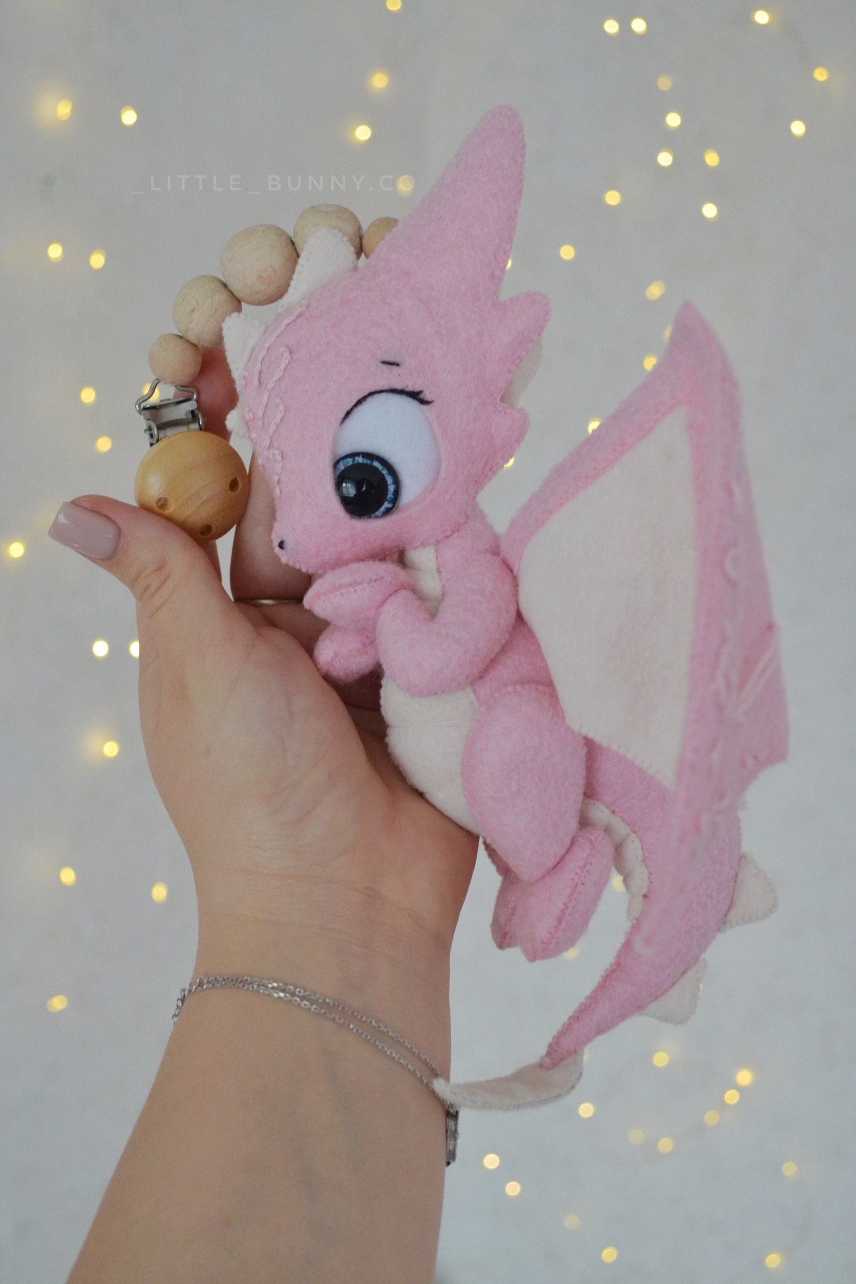 Felt Dragon Stroller Toy: Hanging Pram Mobile, Baby Rattle - Etsy