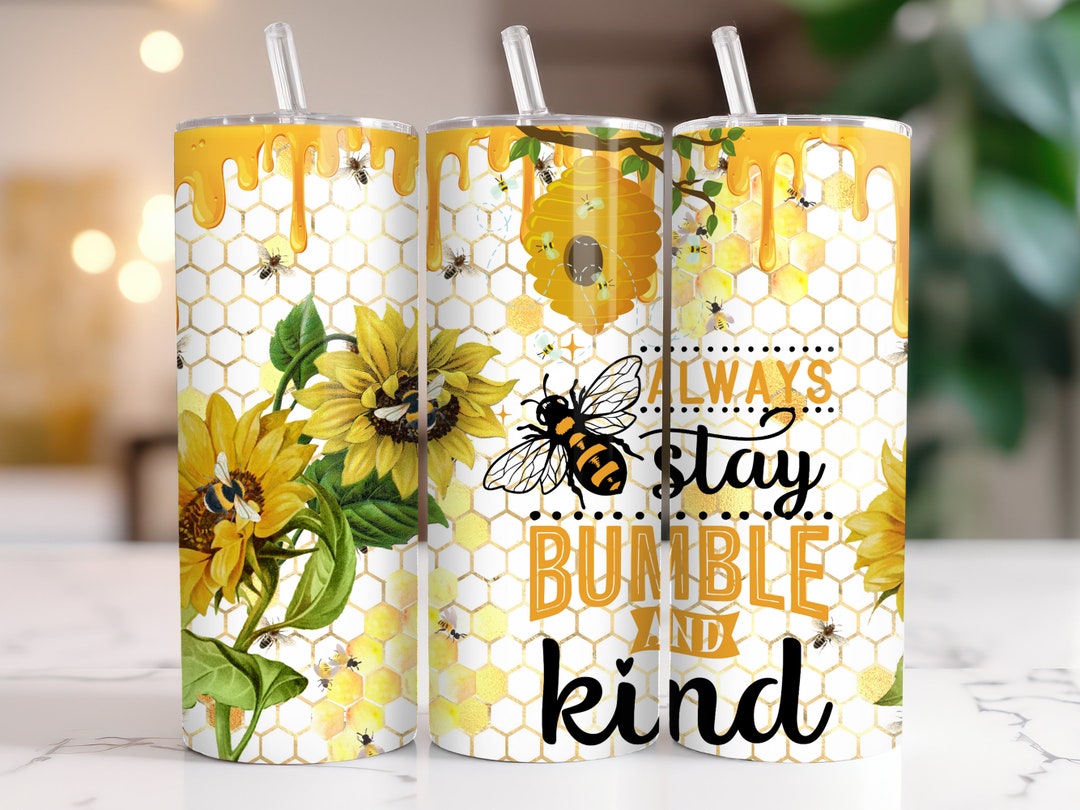 Bumble Bee Tumbler Wrap, Honeycomb 20oz Skinny Tumbler Design PNG ...