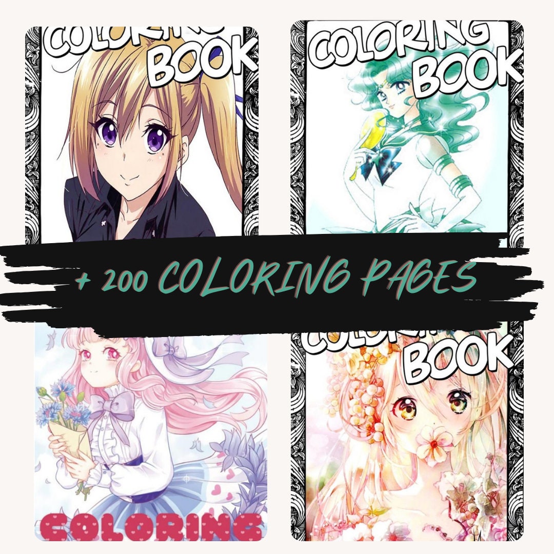 Manga Anime Girls Coloring Book | Anime Coloring Book Pages | Complete ...
