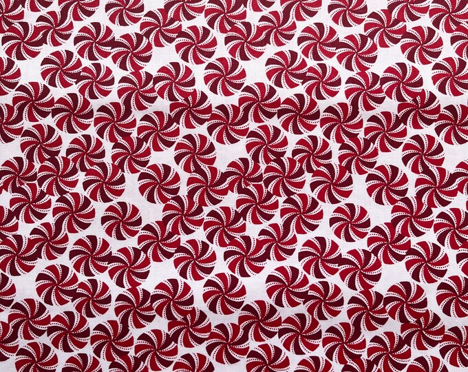 White Peppermint Candies Christmas Fabric - Etsy
