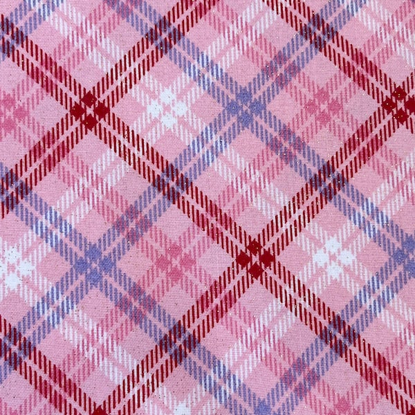 Pink Plaid Fabric - Etsy