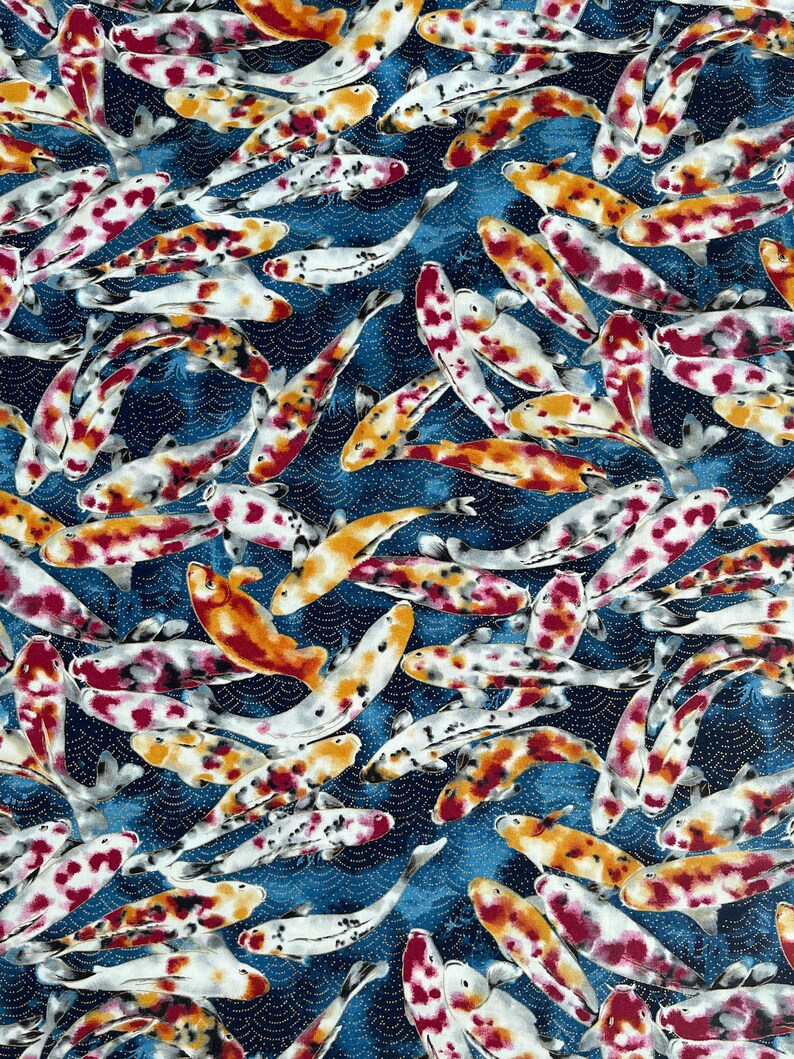 Koi Fish Fabric - Etsy