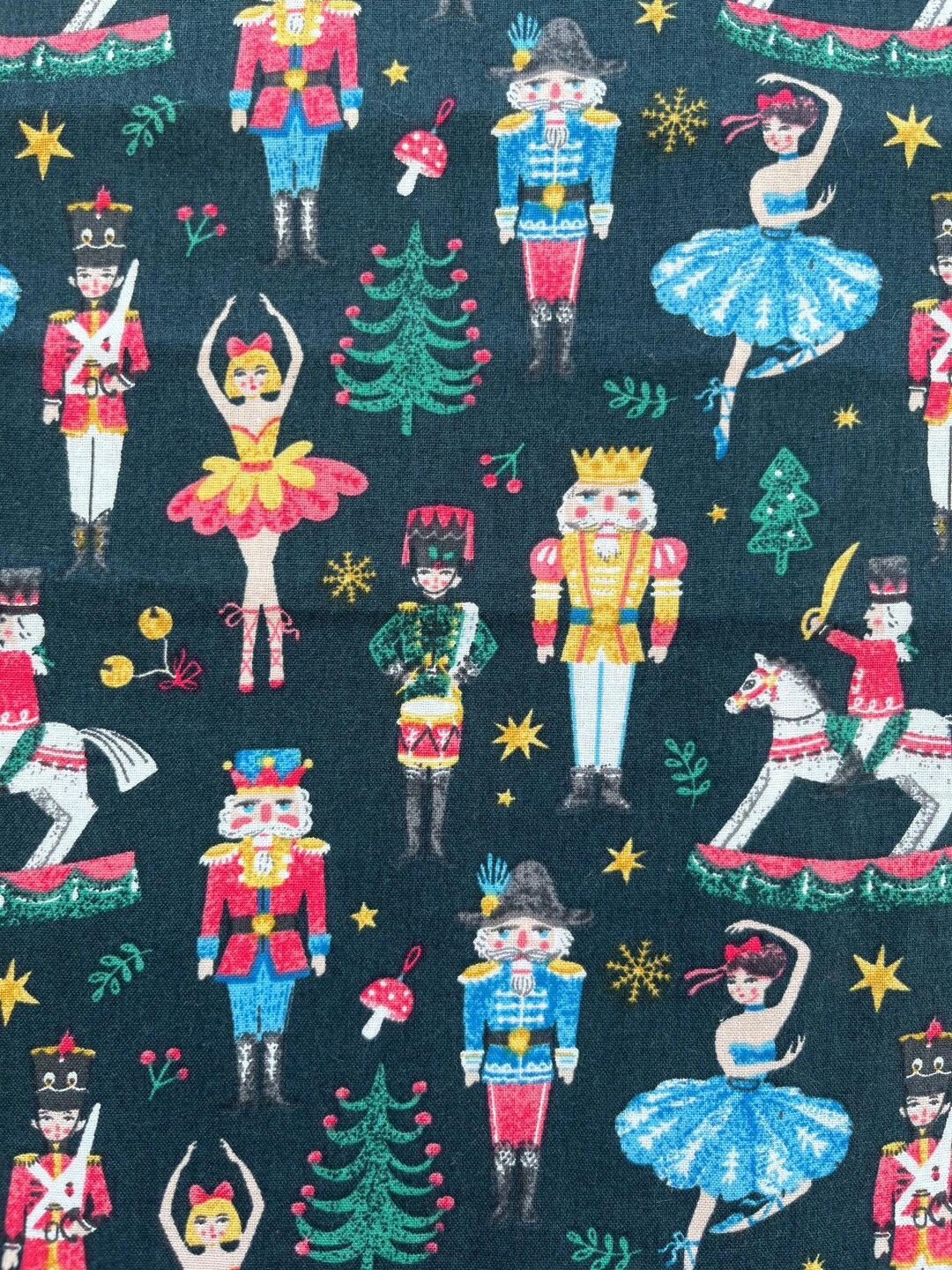Navy Blue Nutcrackers Half a Yard Christmas Fabric - Etsy