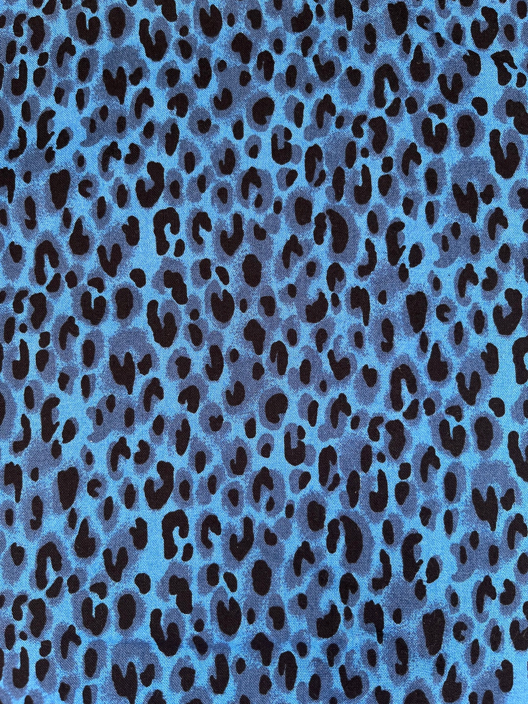 Navy Blue Cheetah Print Fabric - Etsy