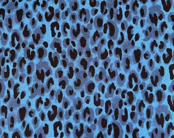 Blue Cheetah Print Fabric Cheetah Cobalt by Lulabelle Cheetah Animal ...